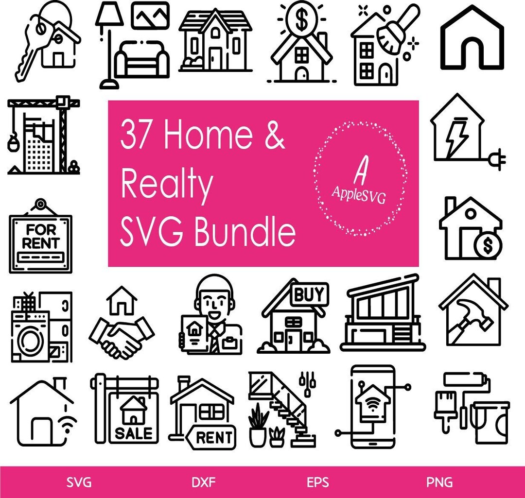 37 Home & Realty SVG Bundle - Etsy