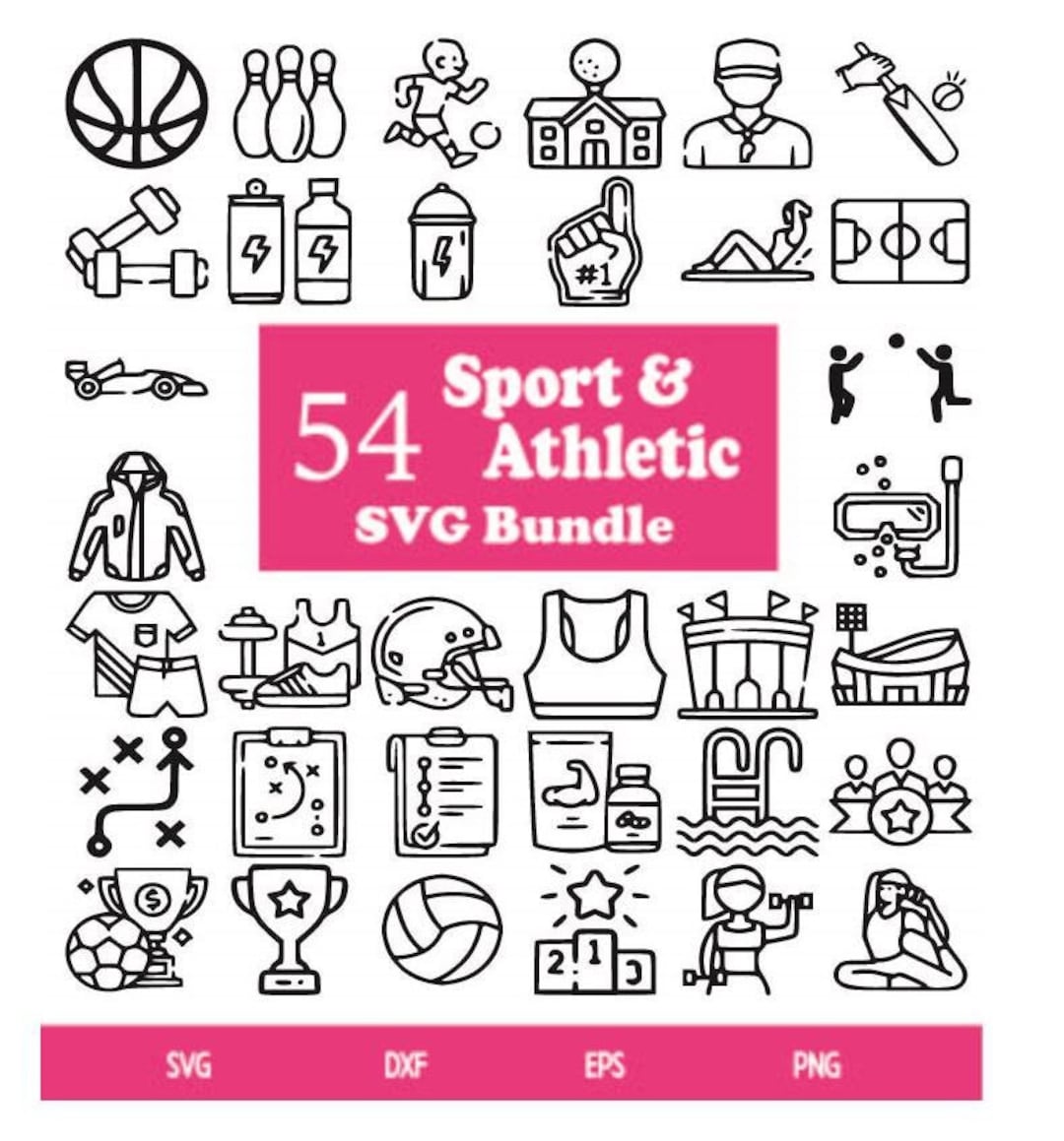 Sport and Athletic SVG Bundle - Etsy