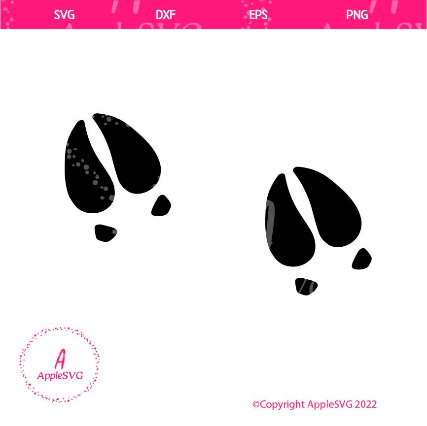 Elk Tracks (two Foot Prints) SVG - Etsy