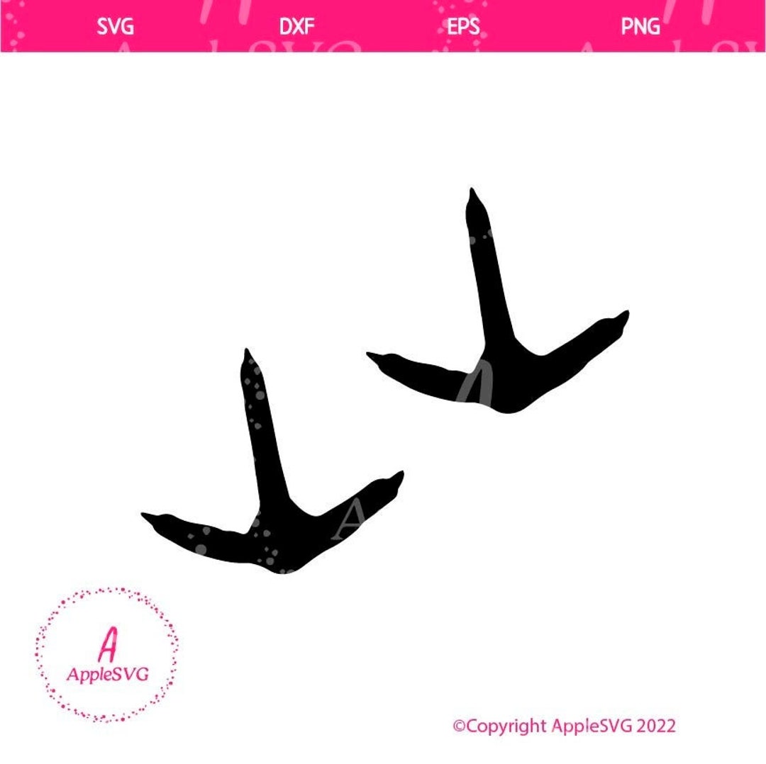 Turkey Tracks two Foot Prints SVG - Etsy