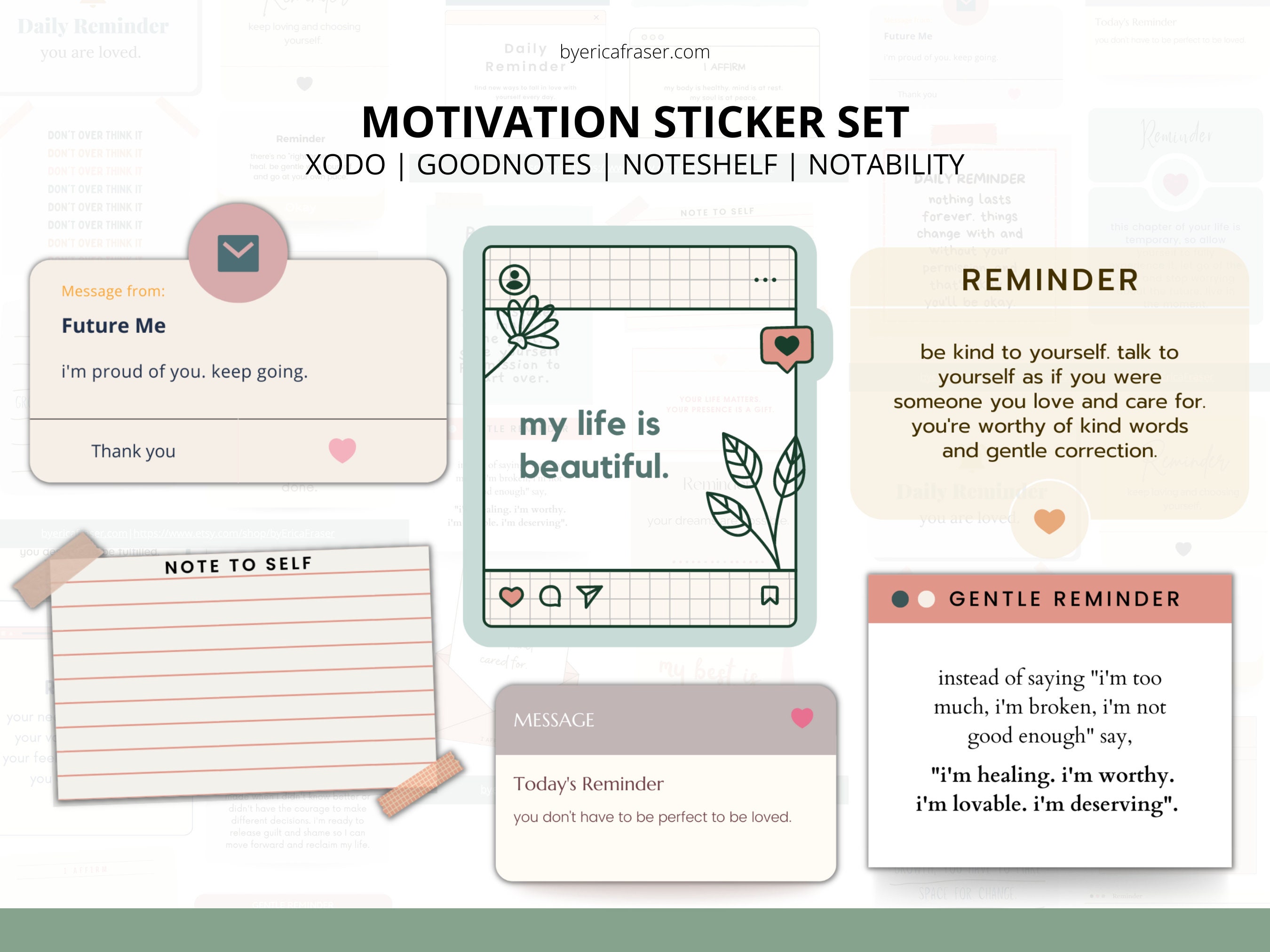 Motivation Stickers Pack | Motivation Stickers Pack | Goodnotes | Pre ...