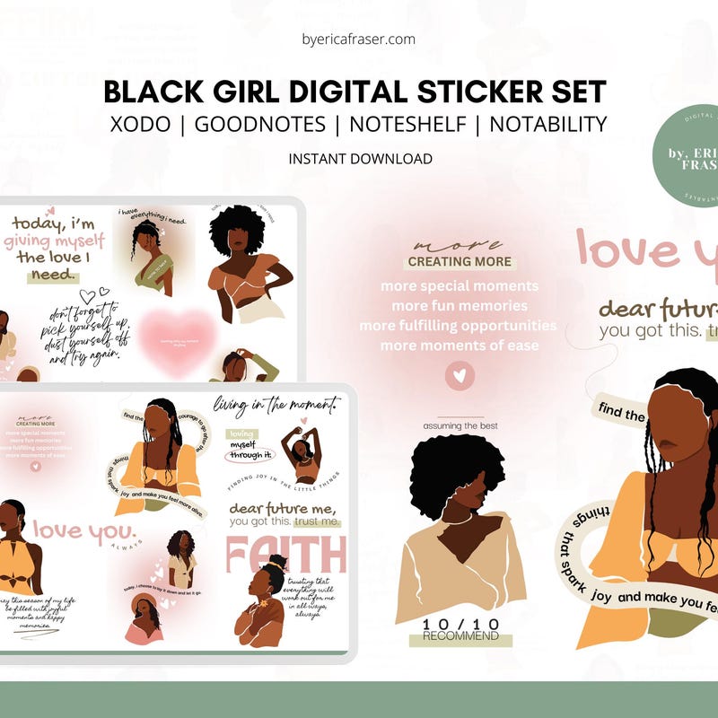 Black Girl Sticker - Etsy