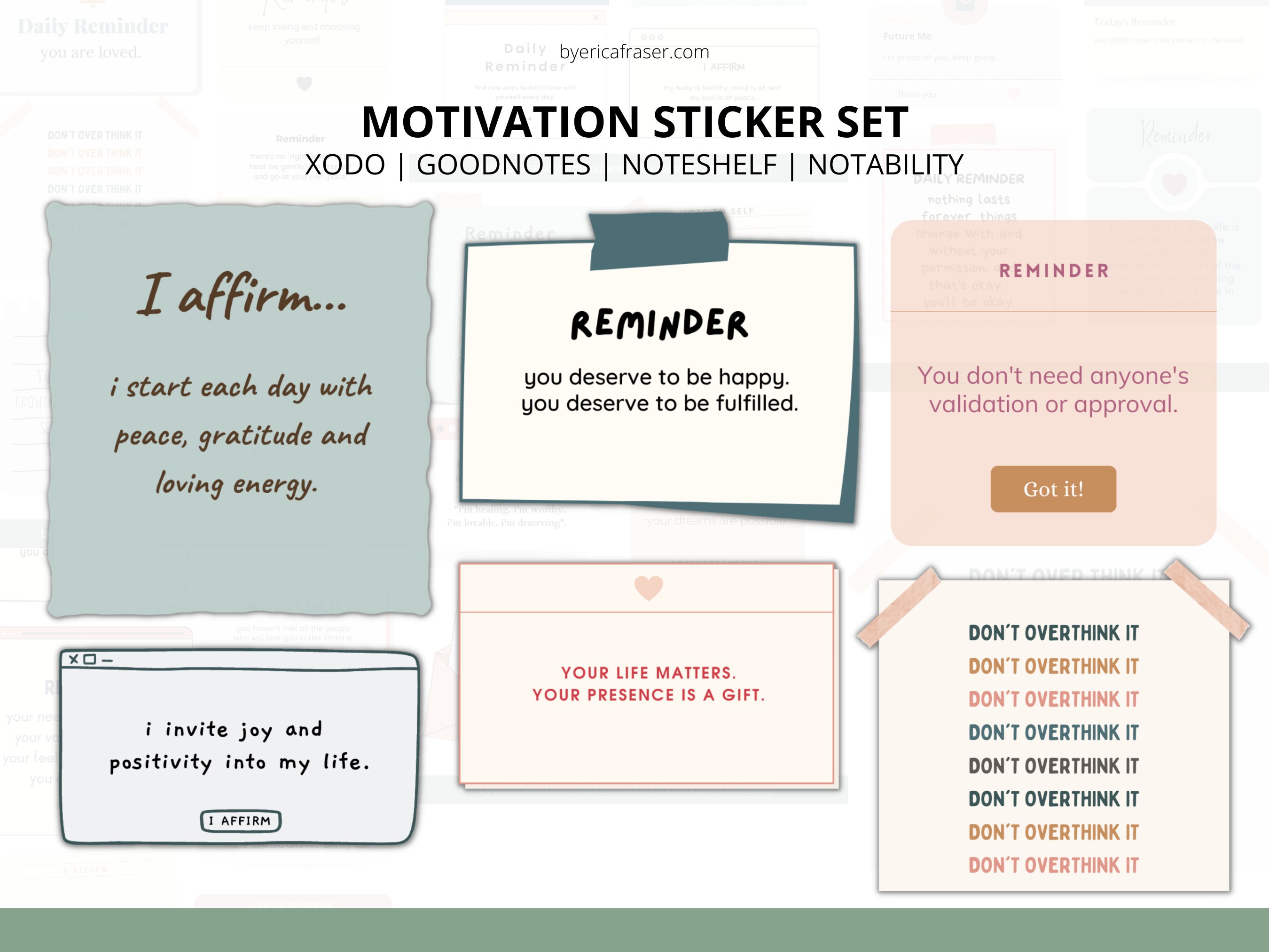 Motivation Stickers Pack | Motivation Stickers Pack | Goodnotes | Pre ...