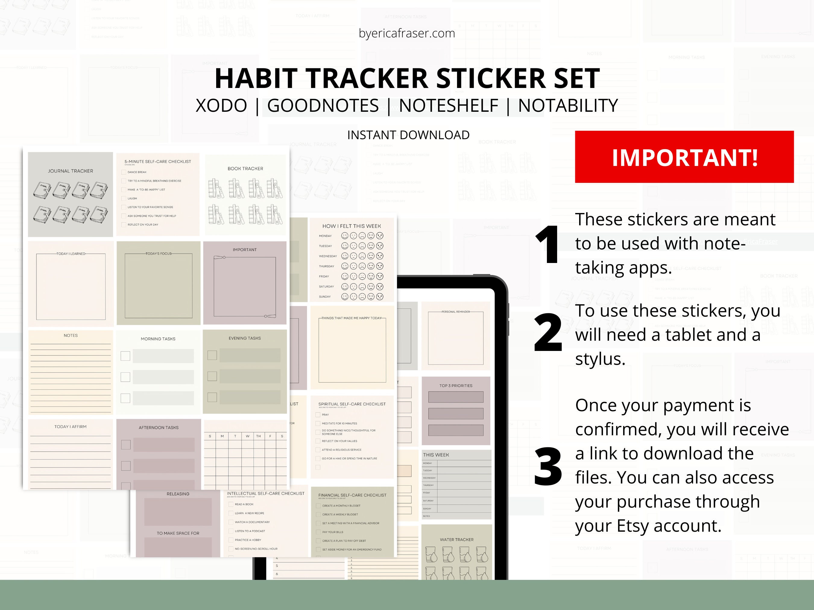 Tracker Stickers, Habit Tracker Stickers, Mood Tracker Stickers ...