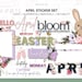 April Planner Stickers | Spring Digital |spring Themed Stickers ...