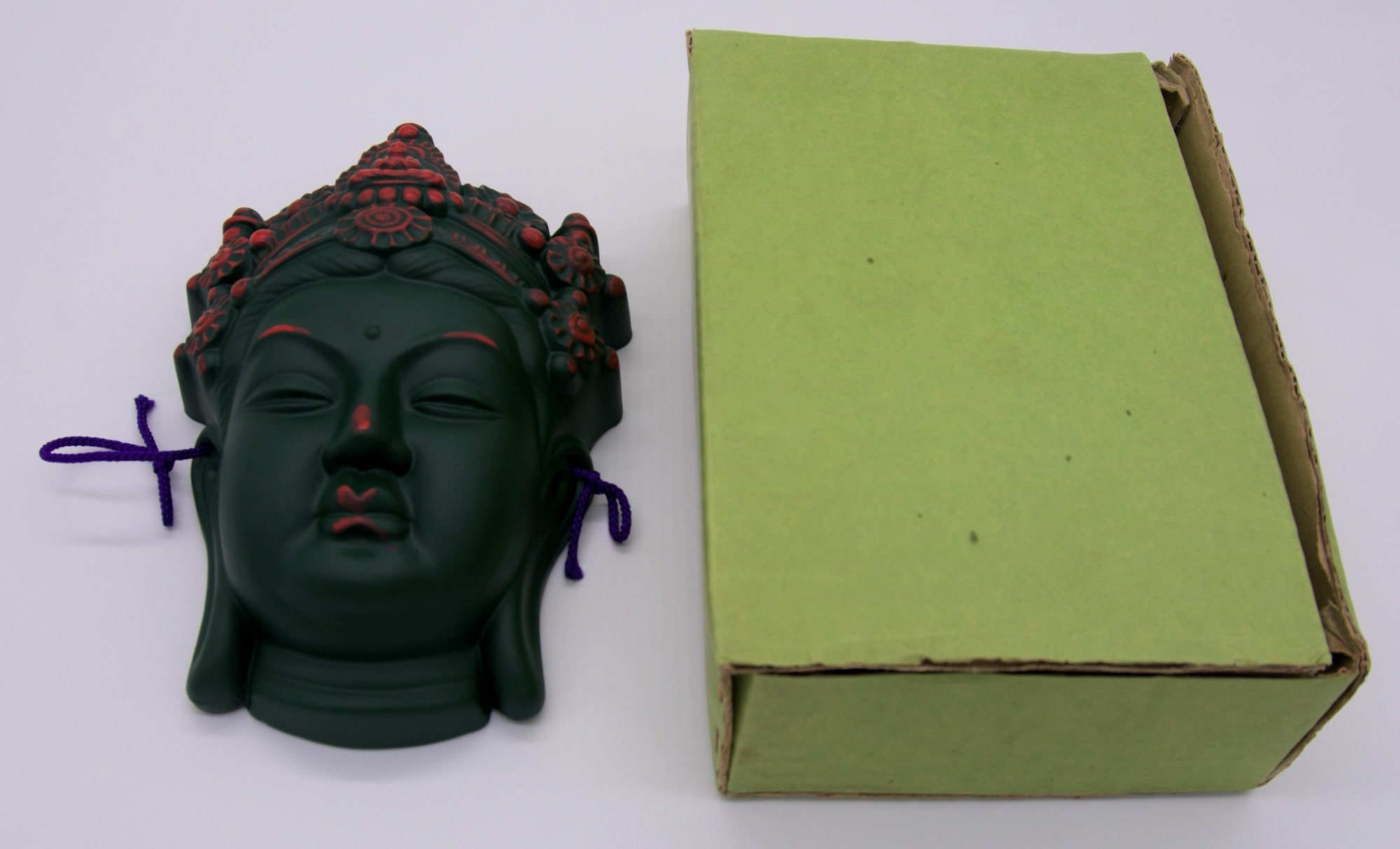 BENZAITEN Japanese Mask Omen Goddess Kami Saraswati Female Wealth Good ...