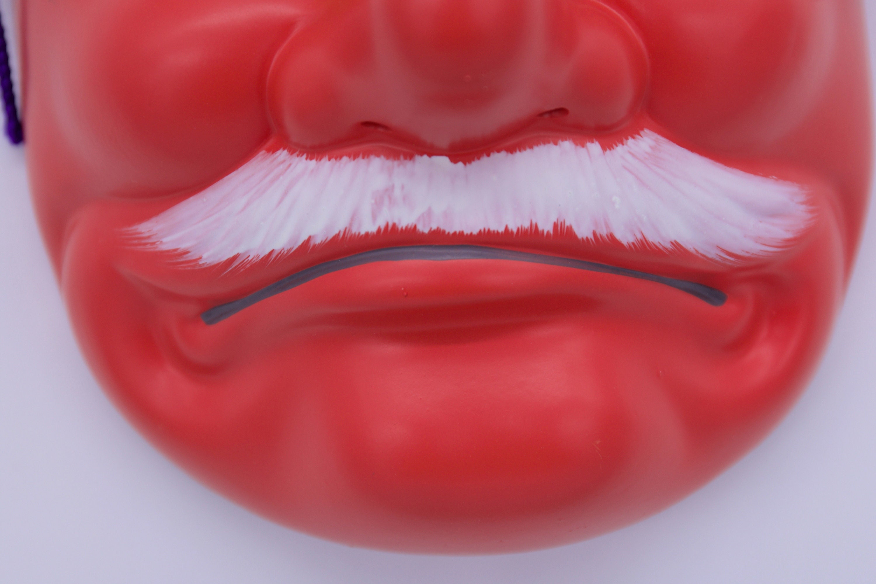 TENGU Japanese Mask Omen Yokai Kami God Demon Noh Red Gold Sculpture ...