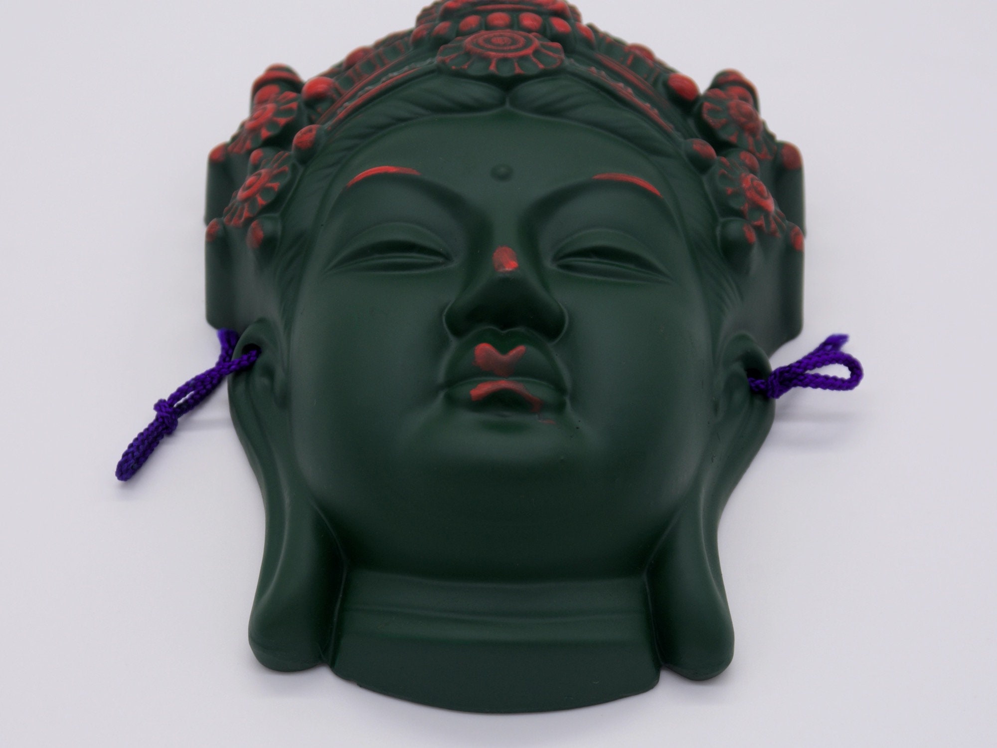 BENZAITEN Japanese Mask Omen Goddess Kami Saraswati Female Wealth Good ...