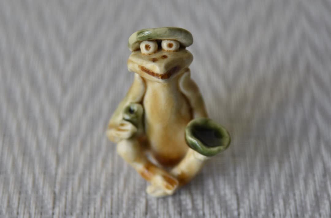 KAPPA Japanese Yokai Porcelain Figurine Oribe Yaki Ware Sake Creature ...