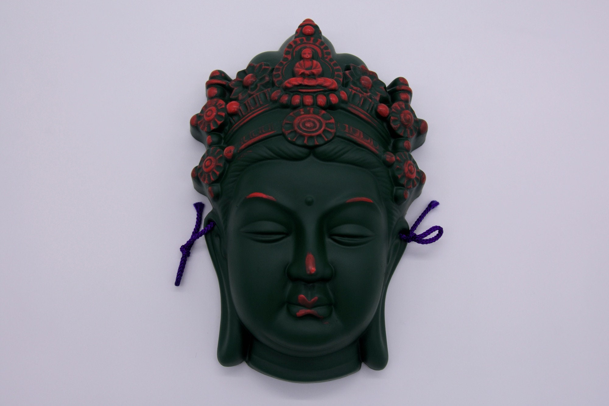 BENZAITEN Japanese Mask Omen Goddess Kami Saraswati Female Wealth Good ...