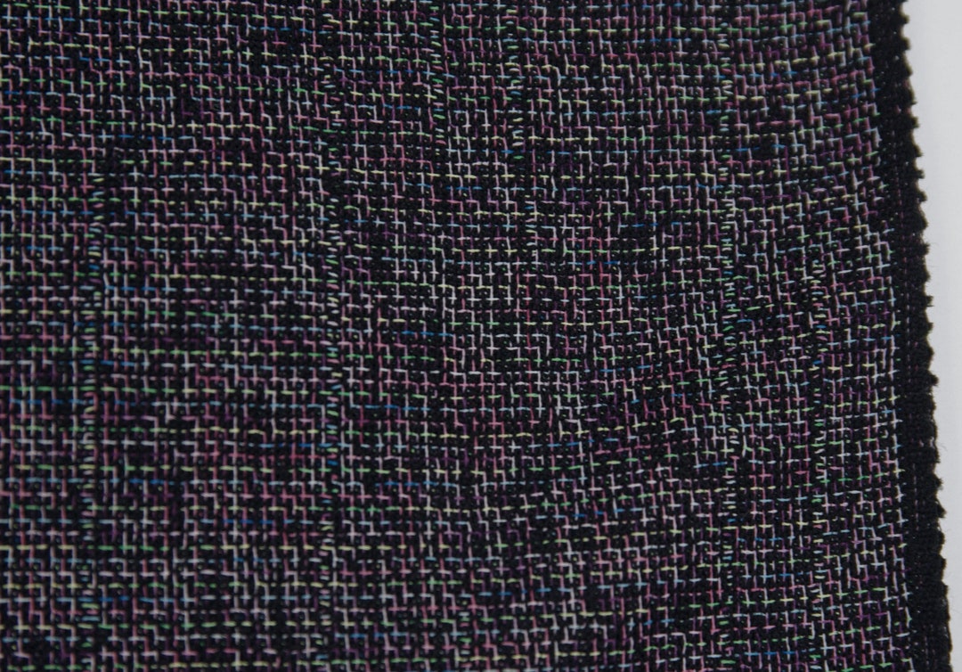 NISHIJIN ORI Japanese Fabric Wool Blend Indigo Blue Multicolor Noren ...
