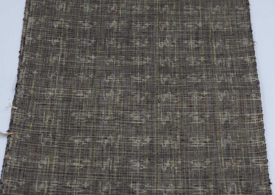 KASURI Japanese Fabric Greige Silk Pongee Artisan Abstract Bohemian ...