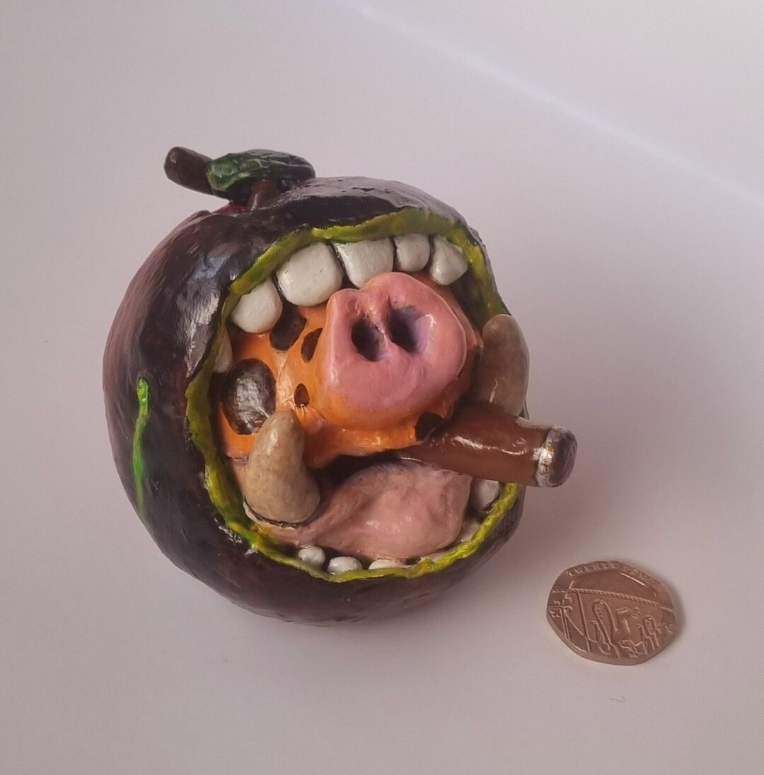 Creepy Rotten Apple - Etsy