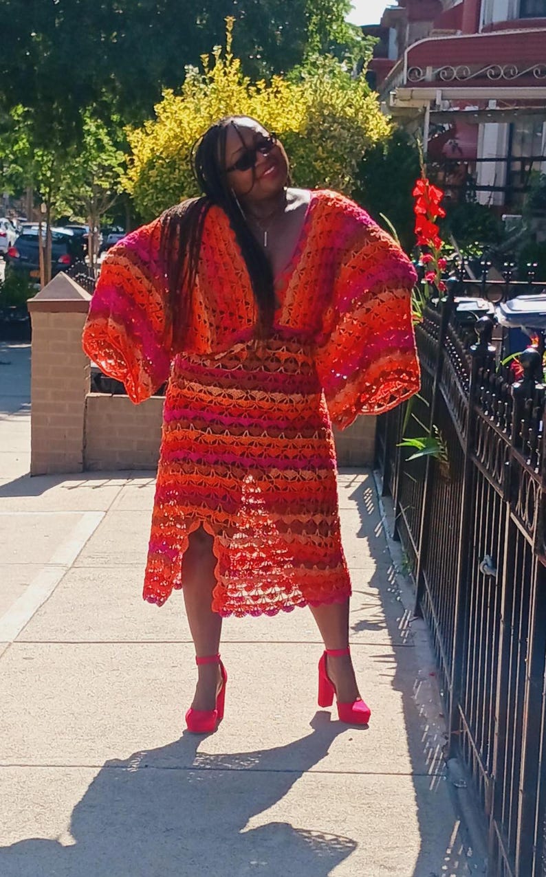 Crochet Dress/top Pattern: Idylle, Kimono Sleeves, Made-to-measure (PDF ...