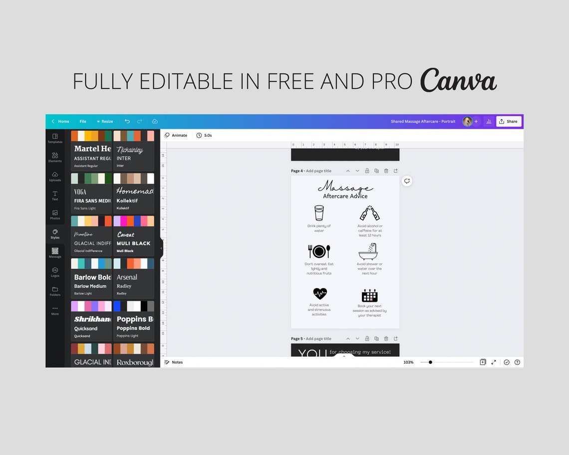 Massage Aftercare Card Advice Template Massage Therapist - Etsy