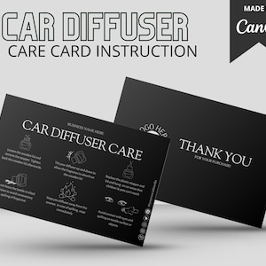 Printable Diffuser Care Card | Mini Hanging Oil Diffuser Care Card ...
