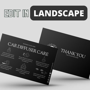 Printable Diffuser Care Card | Mini Hanging Oil Diffuser Care Card ...