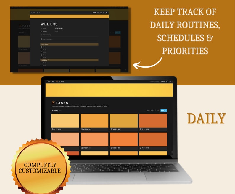 ADHD Life Planner Notion Template, Minimalist Theme Includes: Calendar ...
