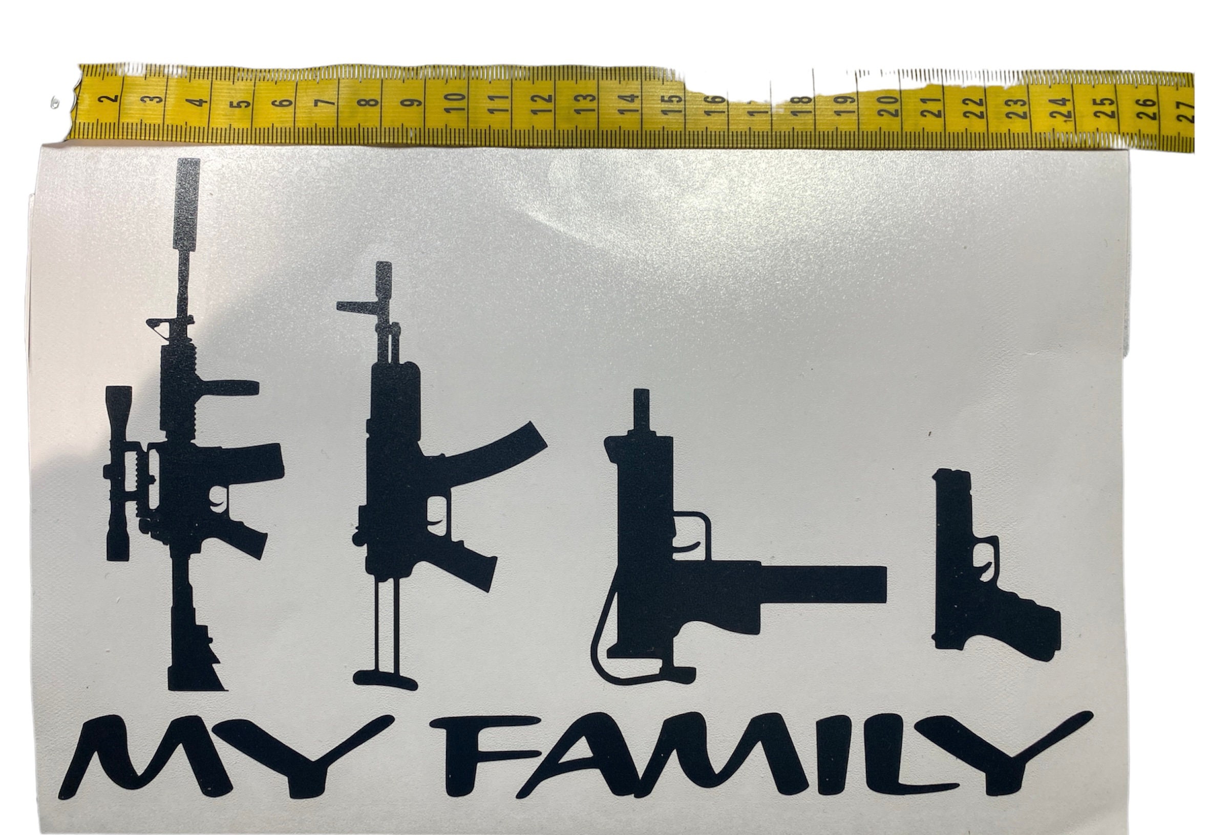 My Family Gun Sticker Car Wall Safe Gun Case - Etsy Australia