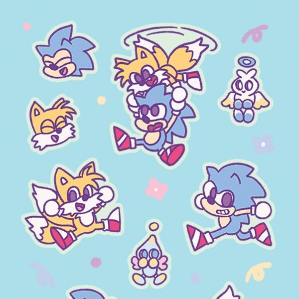 Sonic Sticker Sheet - Etsy