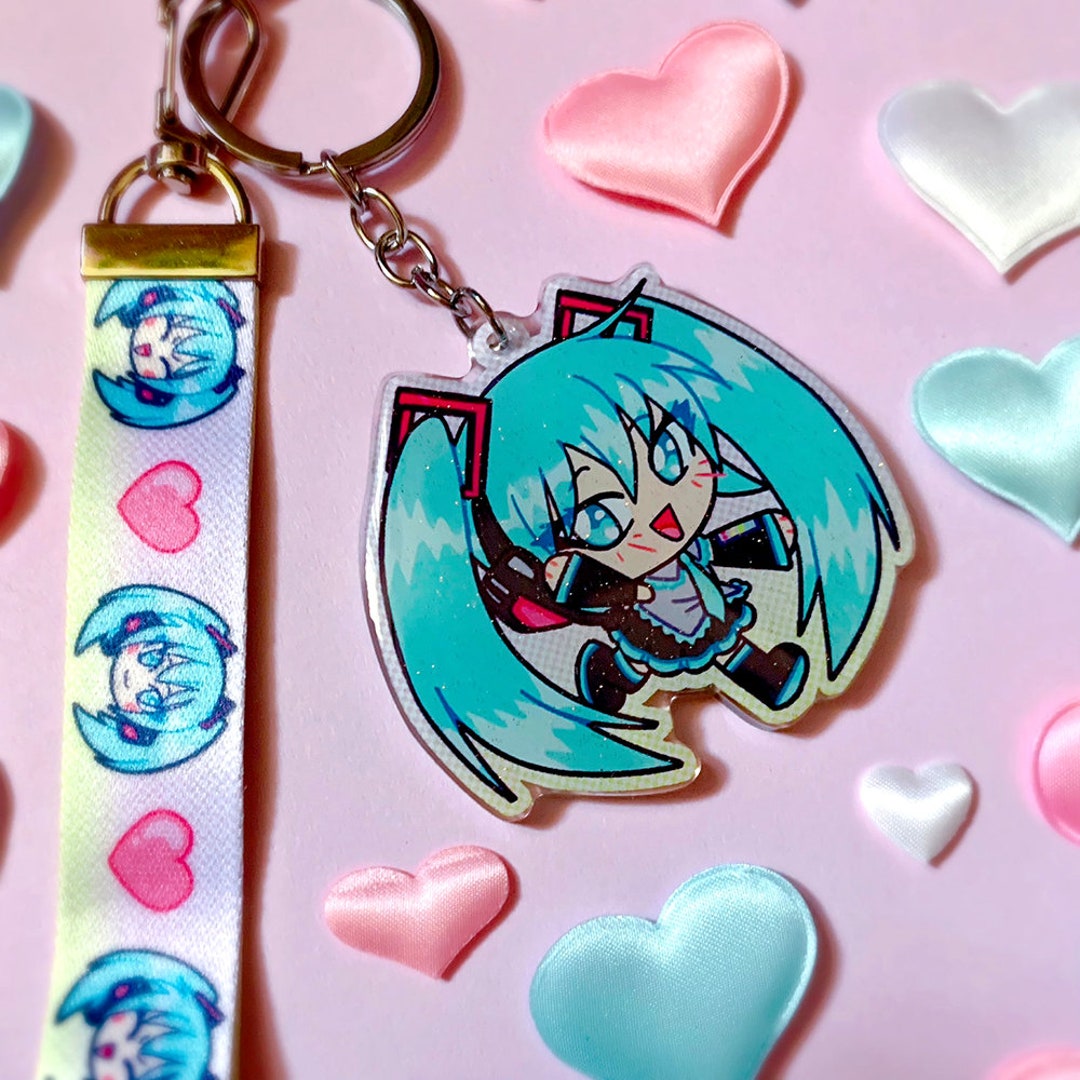 Cyber Singer 2.5" Glitter Keychain + Wrist Lanyard - Etsy