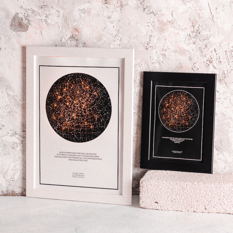 Personalized Star Map-custom Star Map-night Light Star Map-handmade ...