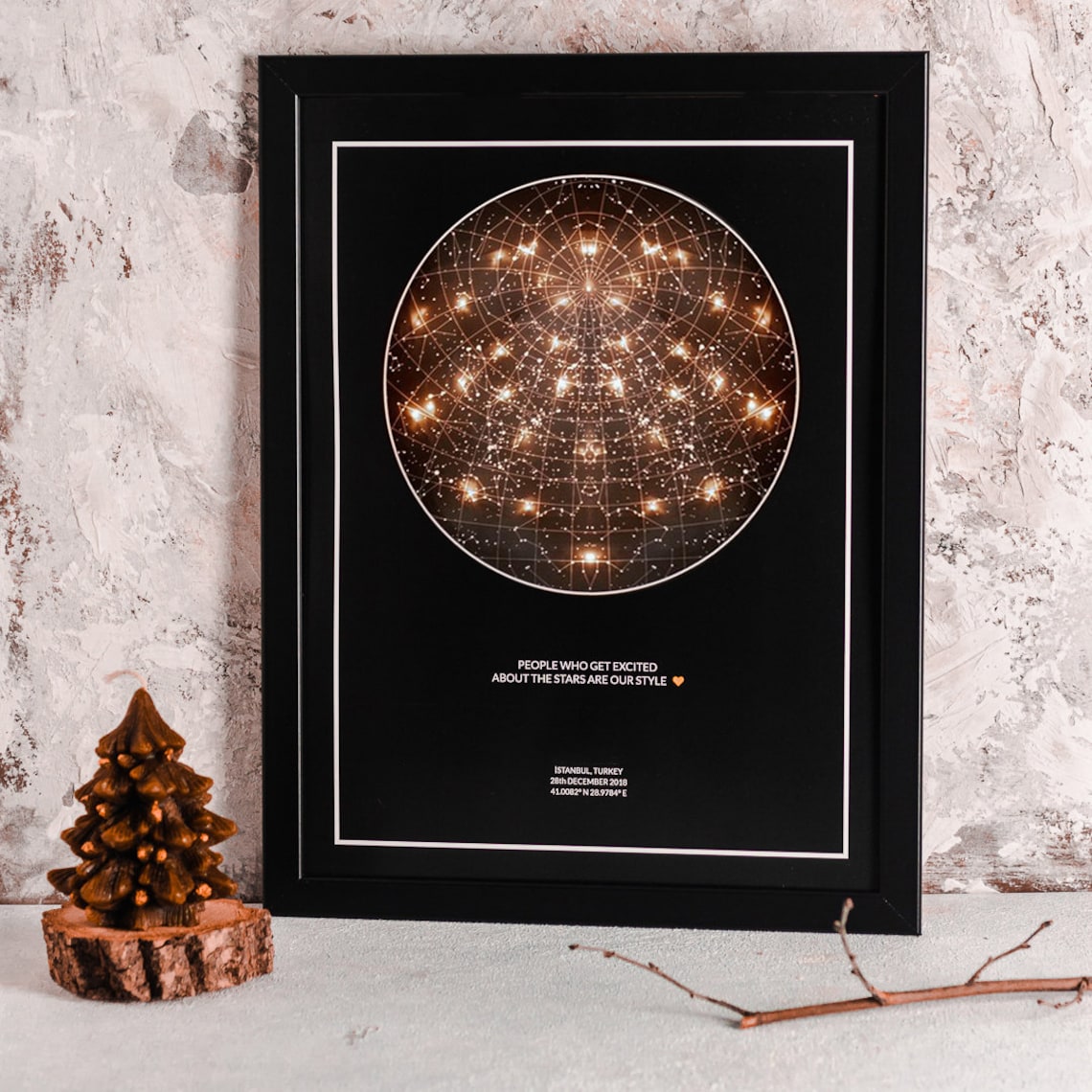 Personalized Star Map-custom Star Map-night Light Star Map-handmade ...