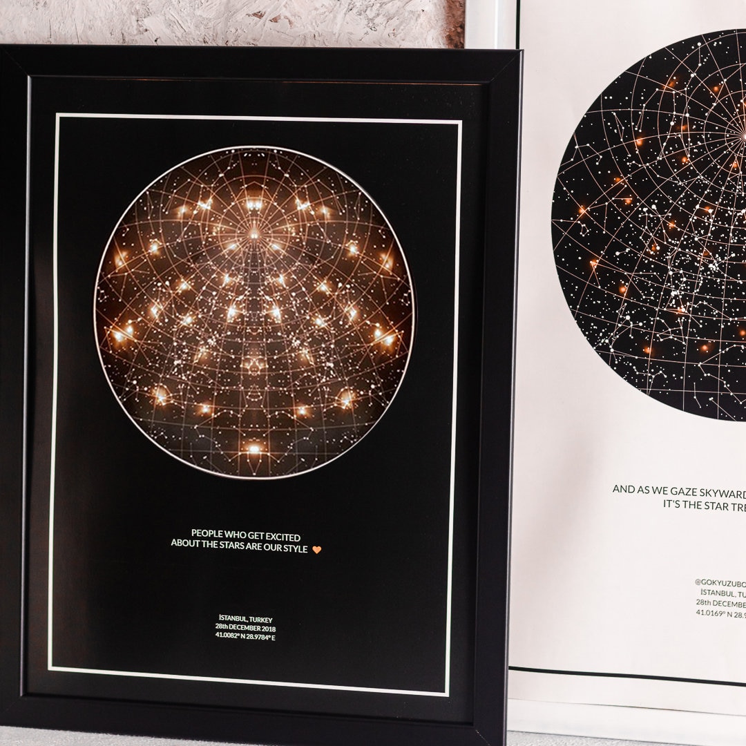 Personalized Star Map-custom Star Map-night Light Star Map-handmade ...