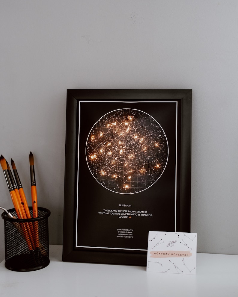 Personalized Star Map-custom Star Map-night Light Star Map-handmade ...