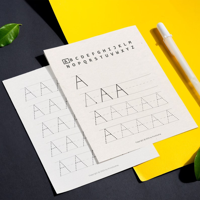 Printable Uppercase Alphabet Practice Worksheets Download Capital ...