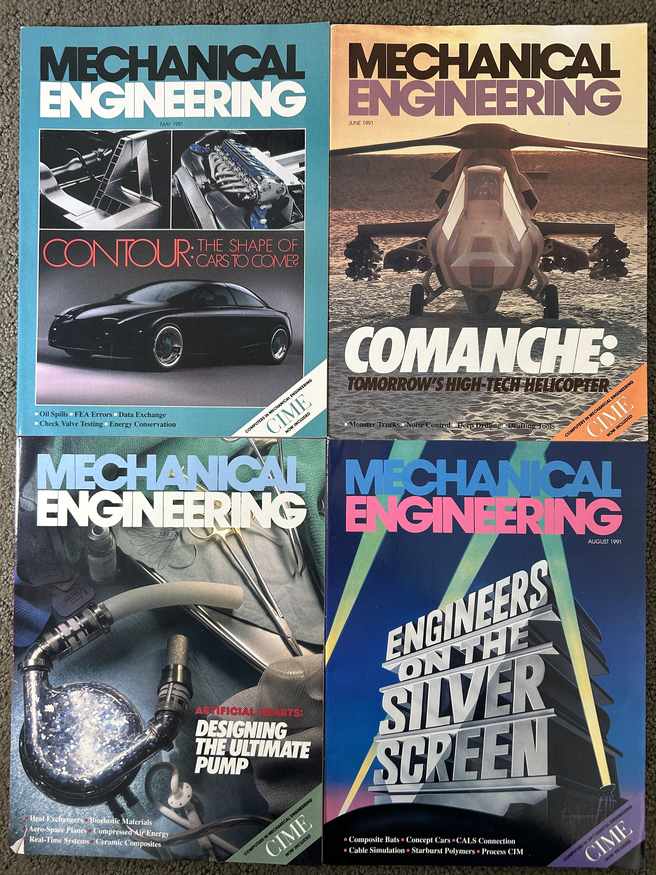 Mechanical Engineering Magazine 1991-1992 Issues Lot of 24 Vintage ...