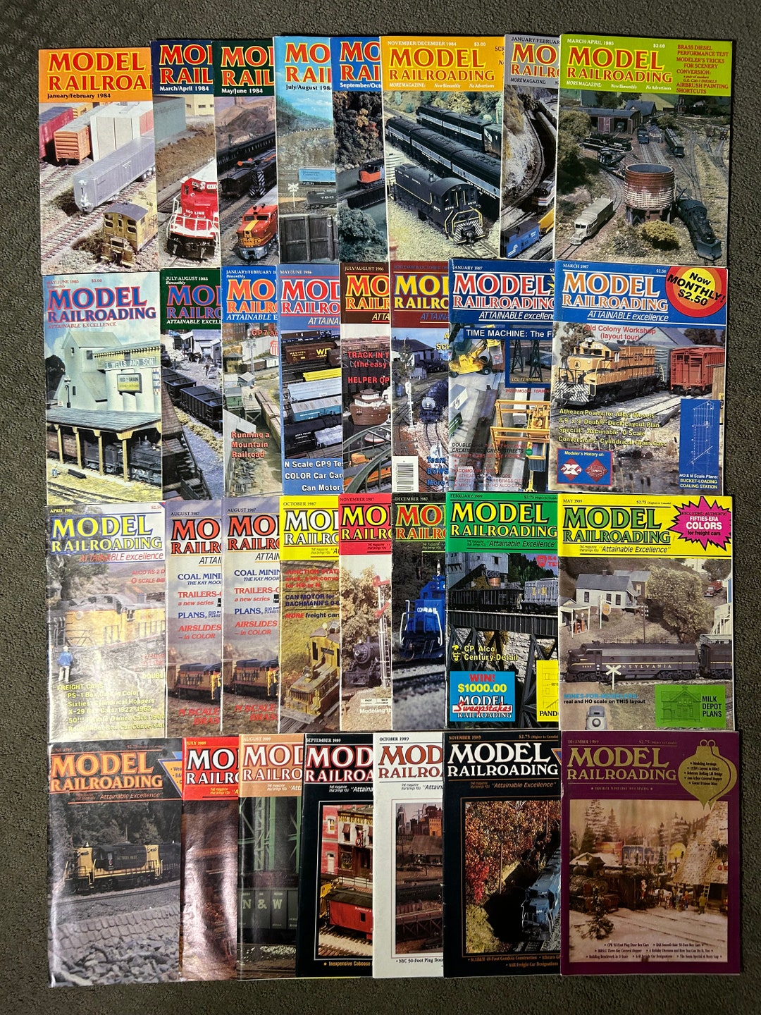 Model Railroading Magazine 1984-1989 Vintage Lot of 31 Issues - Etsy
