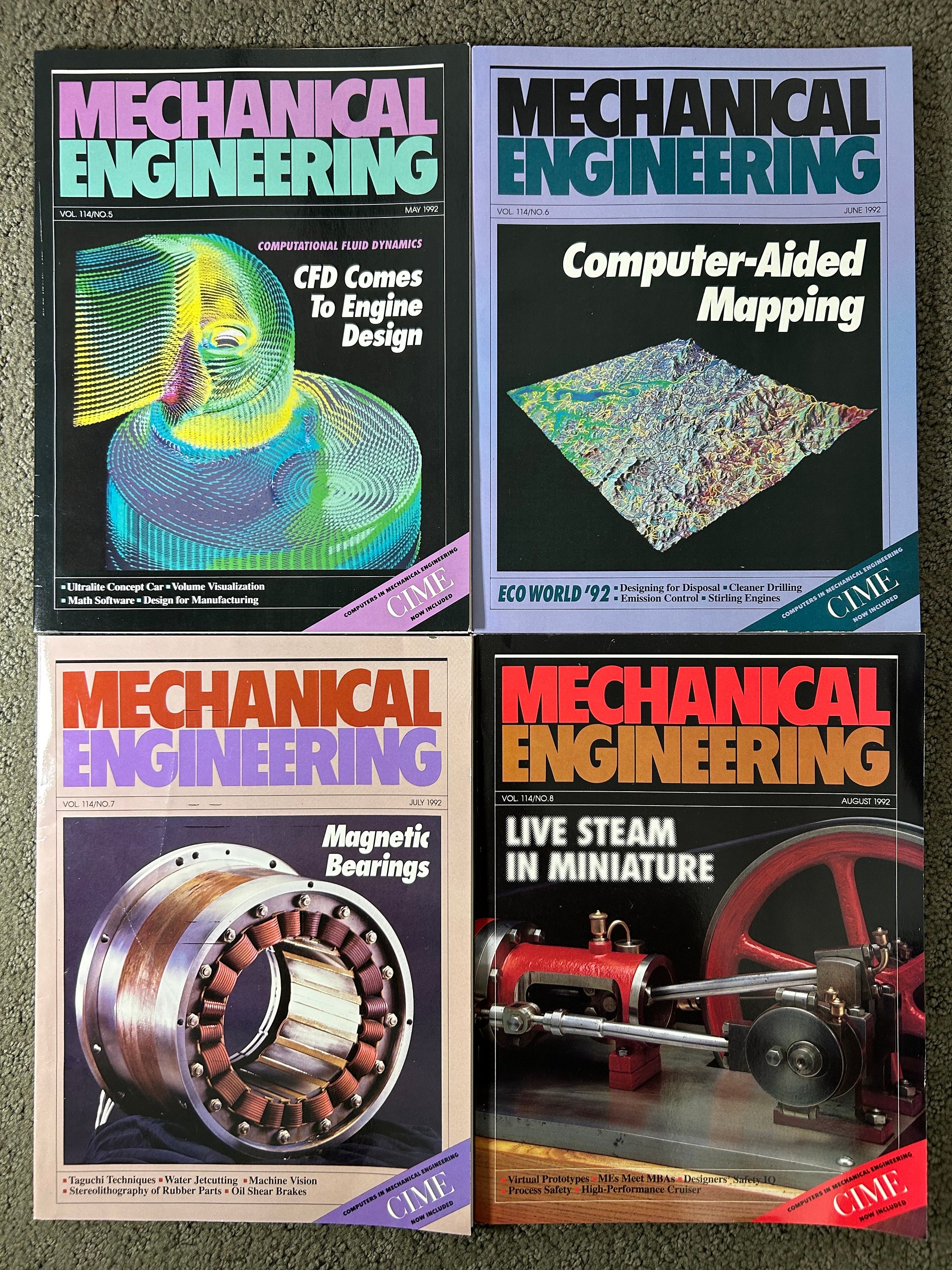 Mechanical Engineering Magazine 1991-1992 Issues Lot of 24 Vintage ...