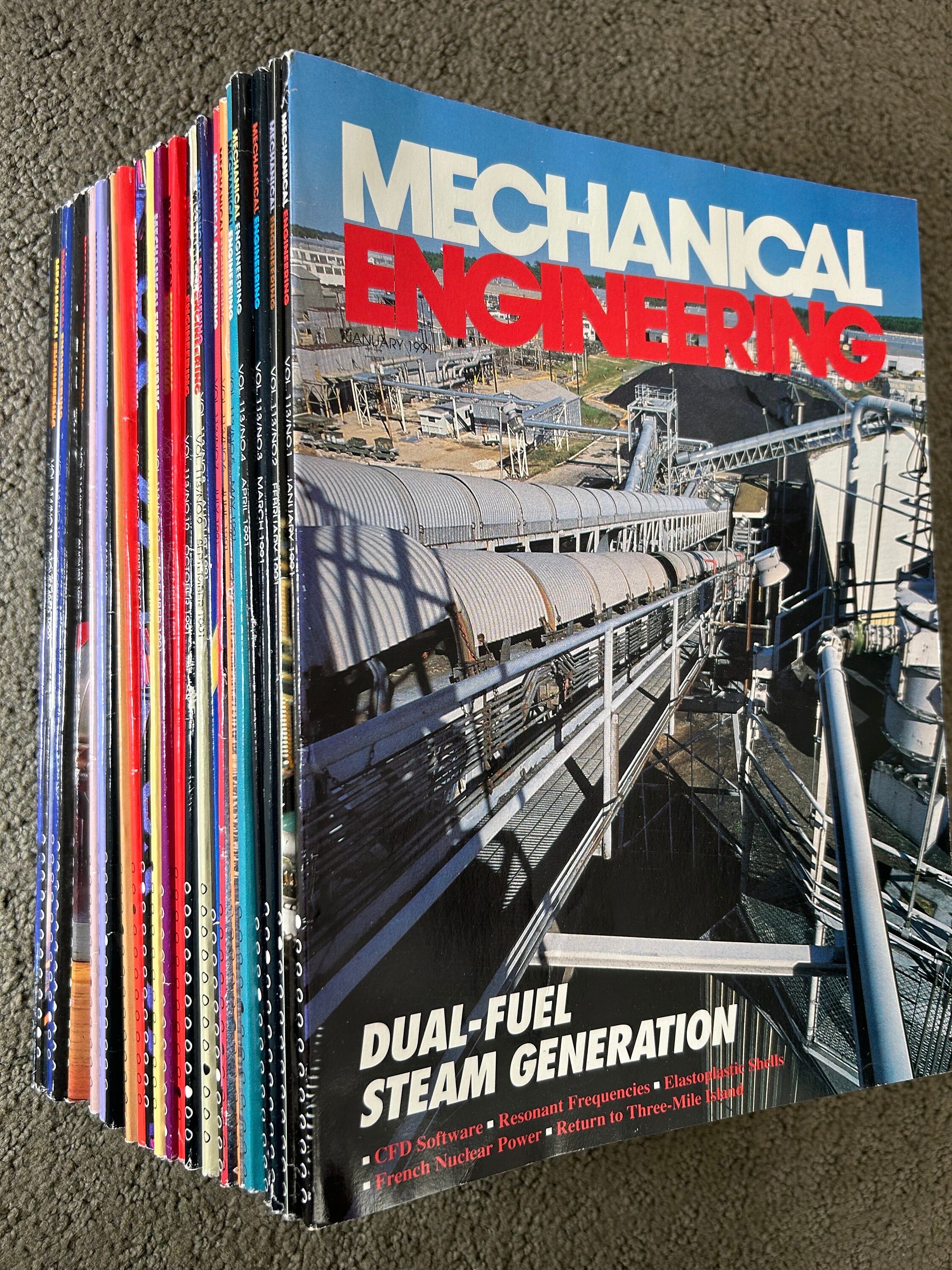 Mechanical Engineering Magazine 1991-1992 Issues Lot of 24 Vintage ...
