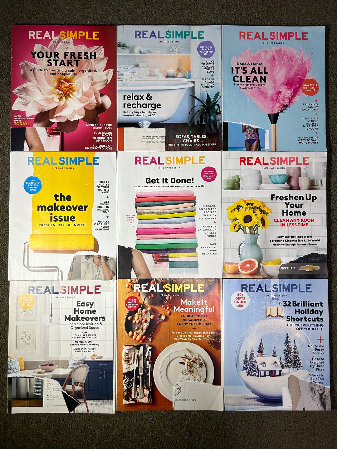 Real Simple Magazine 2017 Issue Lot of 9 Life Made Easier Address on ...