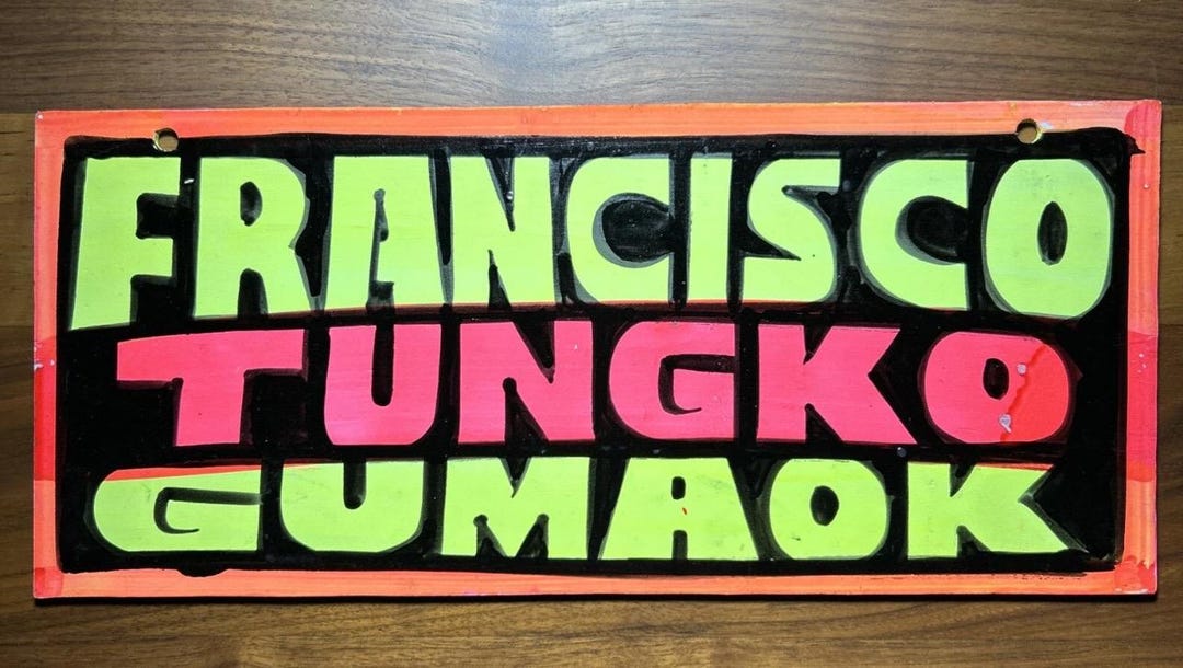 Philippine Jeepney & Bus Sign - Cubao Kalayaan Frisco Approx 13 In. by ...