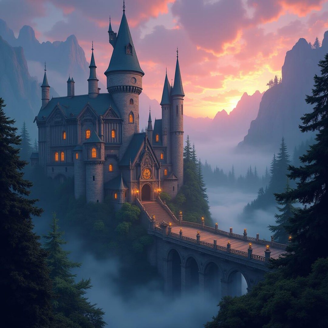 Wizard Merlin Wizard School Castle Astral Abode Portal Realm - Etsy