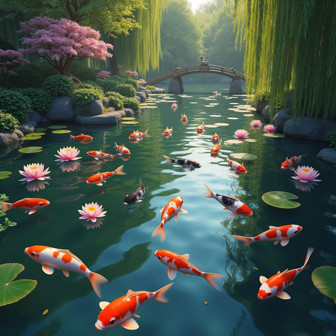 Adopt a Koi Fish Pond of Koi Astral Realm Custom Conjure - Etsy