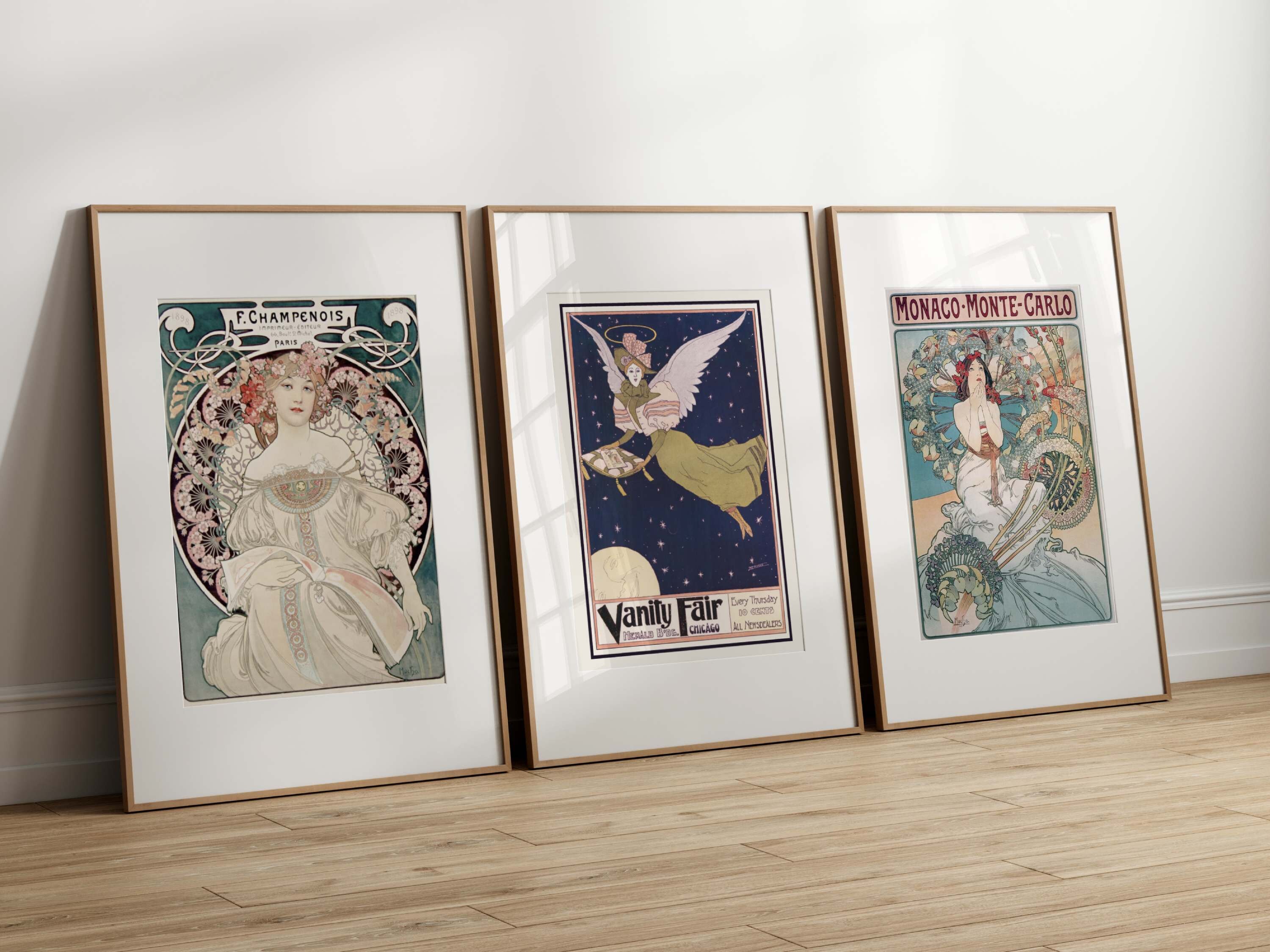 Vintage Fashion Posters Gallery Wall Art French Magazine Wall Art ...