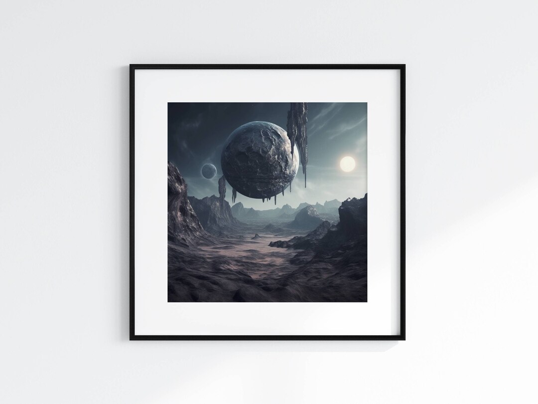 Futuristic Space Digital Art, Abstract Space Wall Decor, Abstract ...