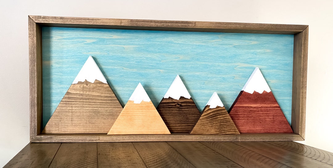 Mountain Range Wooden Wall Decor - Etsy