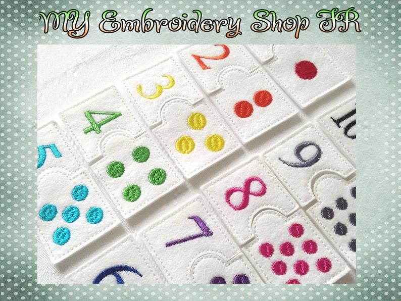 ITH Embroidery Kids in the Hoop 4x4, 8x10 Counting to 10 Felt Number ...