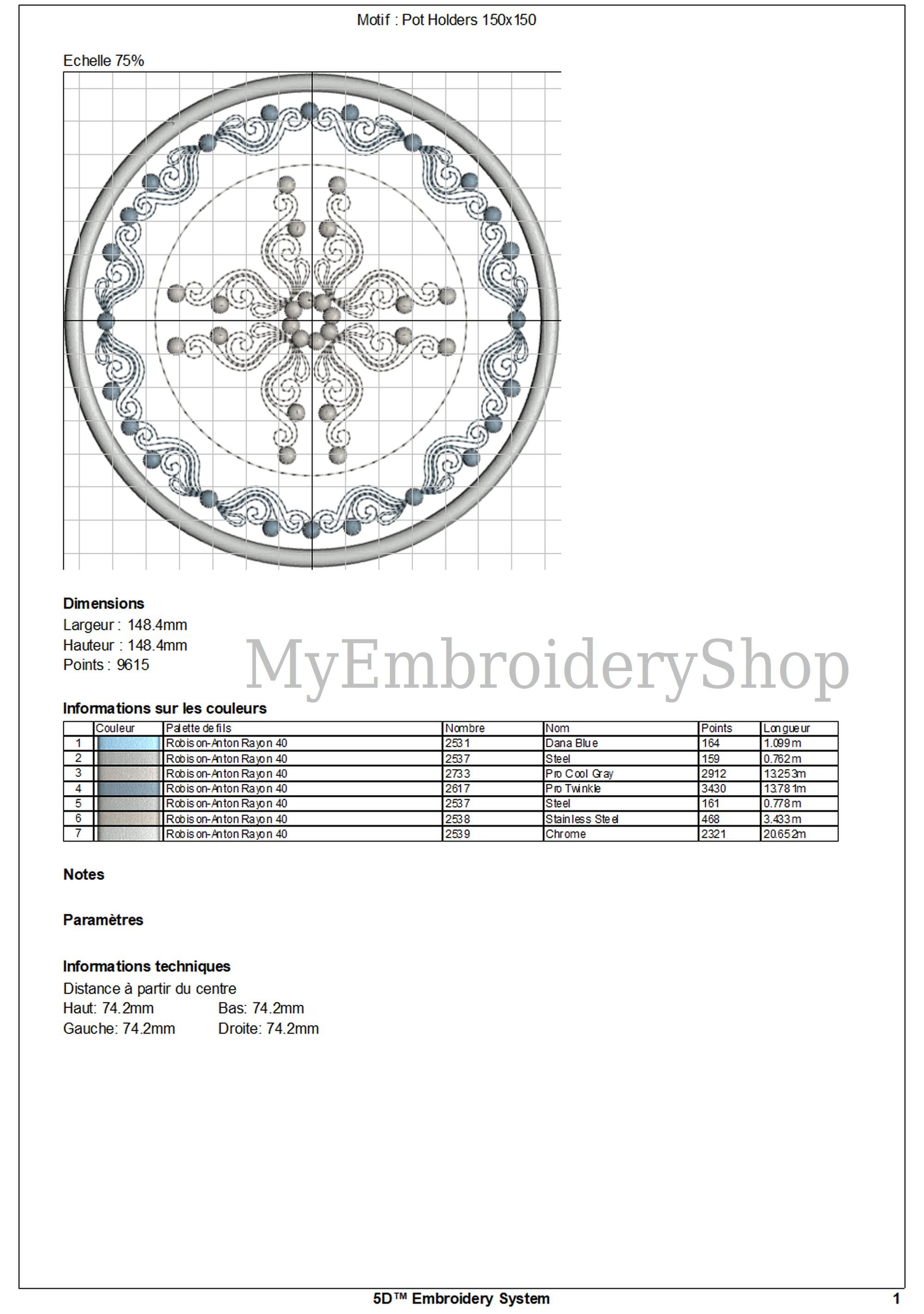 ITH Machine Embroidery Designs Mug Rug in the Hoop 6x6 Pot Holders ...