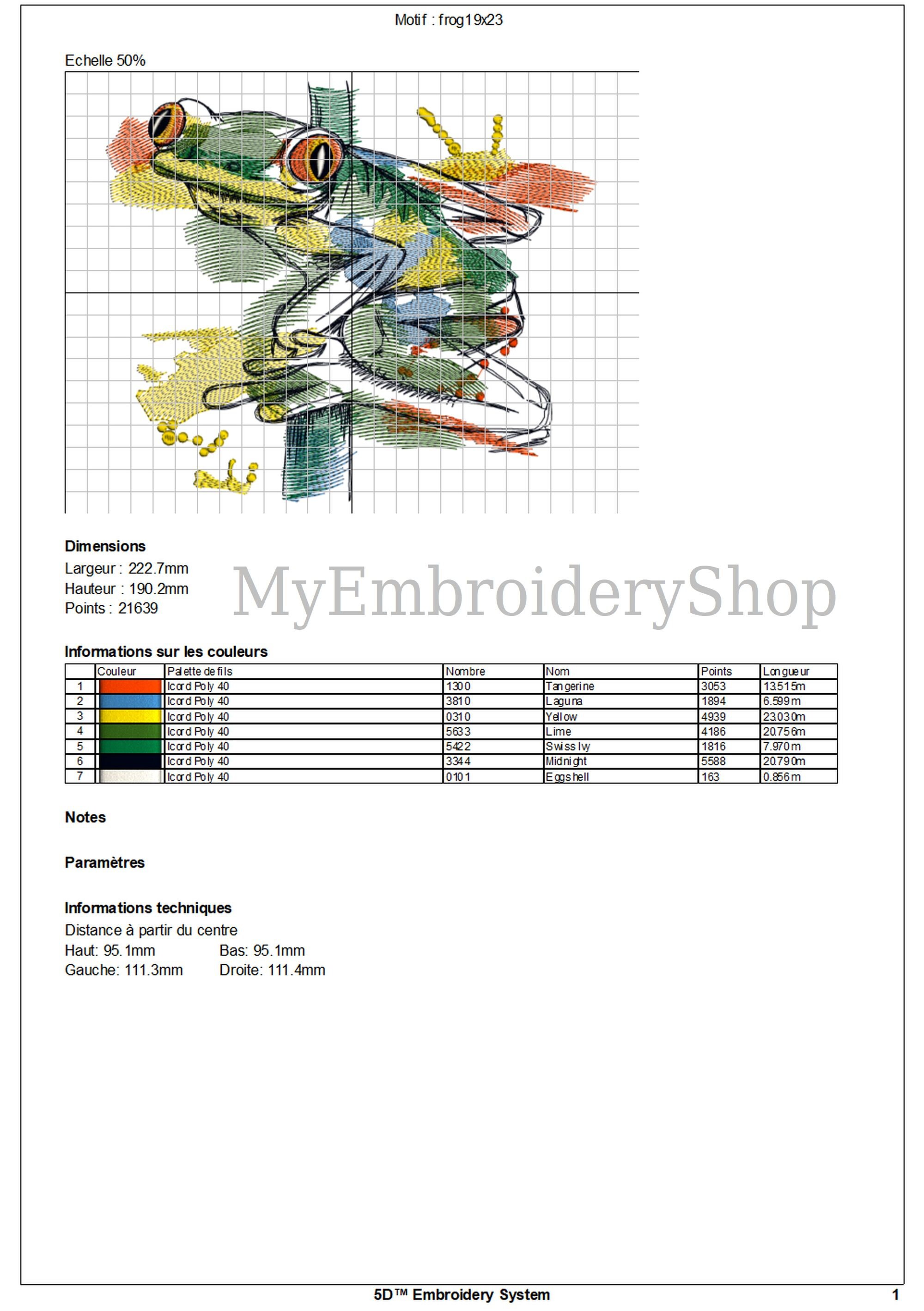 Frog Machine Embroidery Design, Amphibian Embroidery, Reptile ...