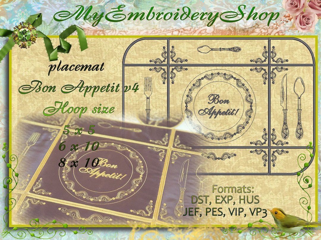 ITH Mug Rug Machine Embroidery Designs Vintage Style in the Hoop ...