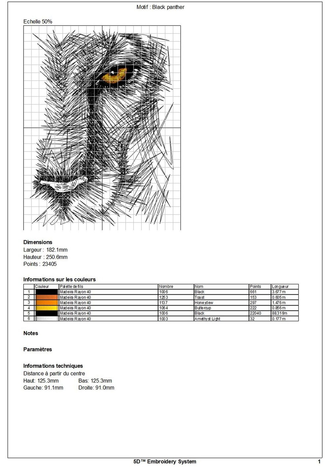 Black Panther Machine Embroidery Design, Embroidery Panther, Animal ...