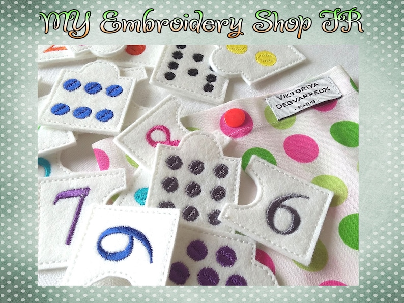 ITH Embroidery Kids in the Hoop 4x4, 8x10 Counting to 10 Felt Number ...