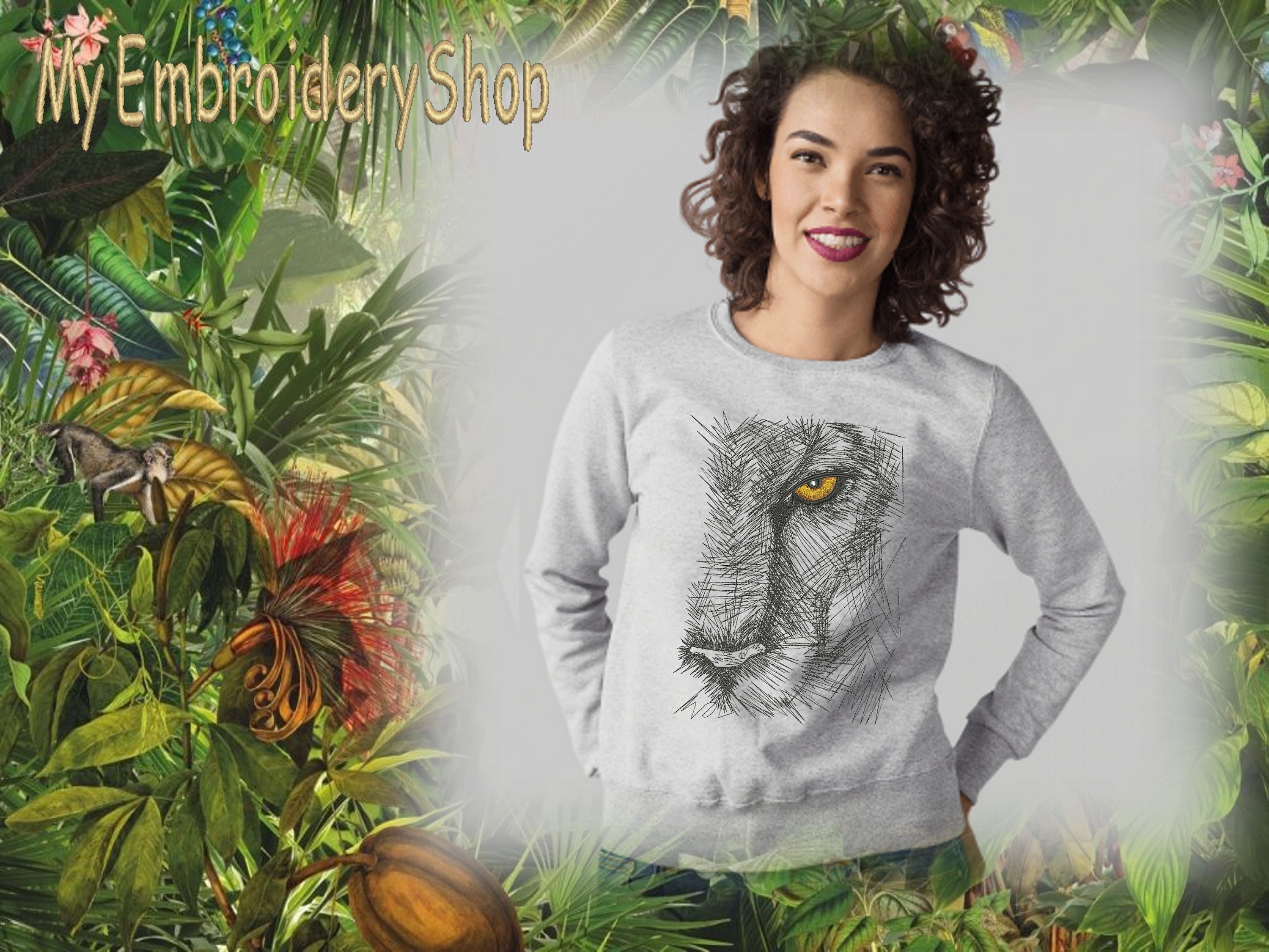 Black Panther Machine Embroidery Design, Embroidery Panther, Animal ...