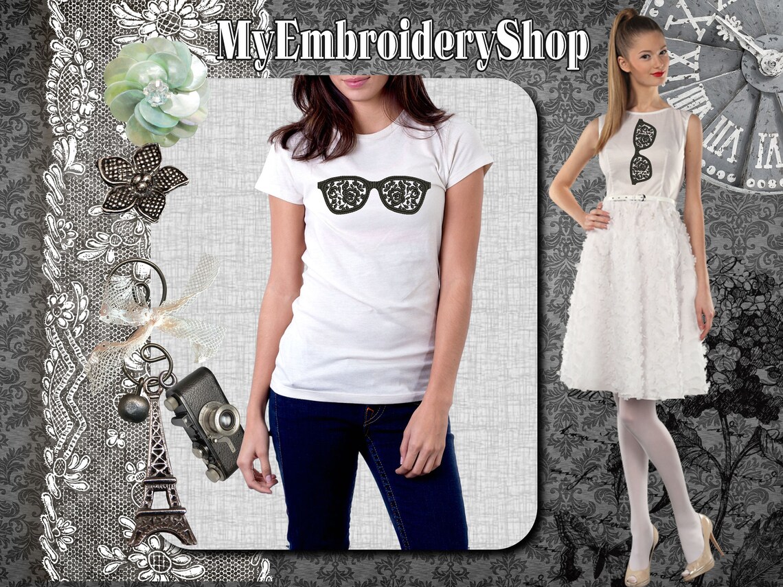 Glasses - Machine Embroidery Design, Designs for Embroidery Machine ...