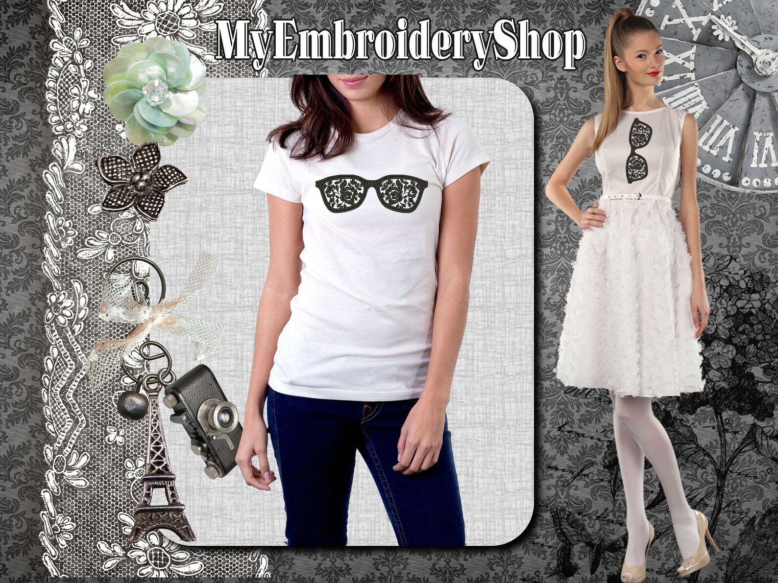 Glasses - Machine Embroidery Design, Designs for Embroidery Machine ...